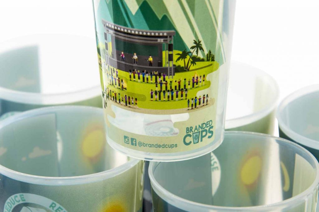Custom printed reusable branded cups for your event or festival